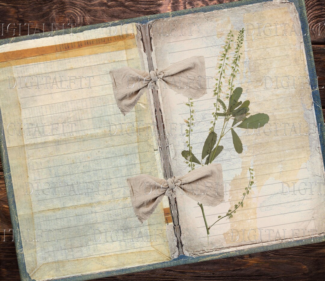 Vintage Dusty Paper, Digital Junk Journal Pages, 11 X 8.5, Printable ...