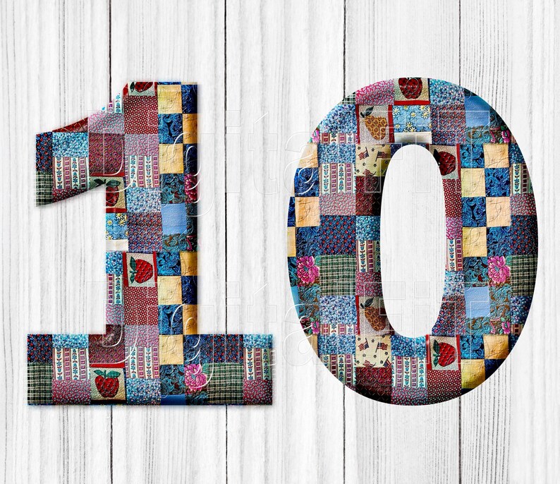 Quilt Fabric Digital Numbers Quilt Patterns Numbers PNG | Etsy