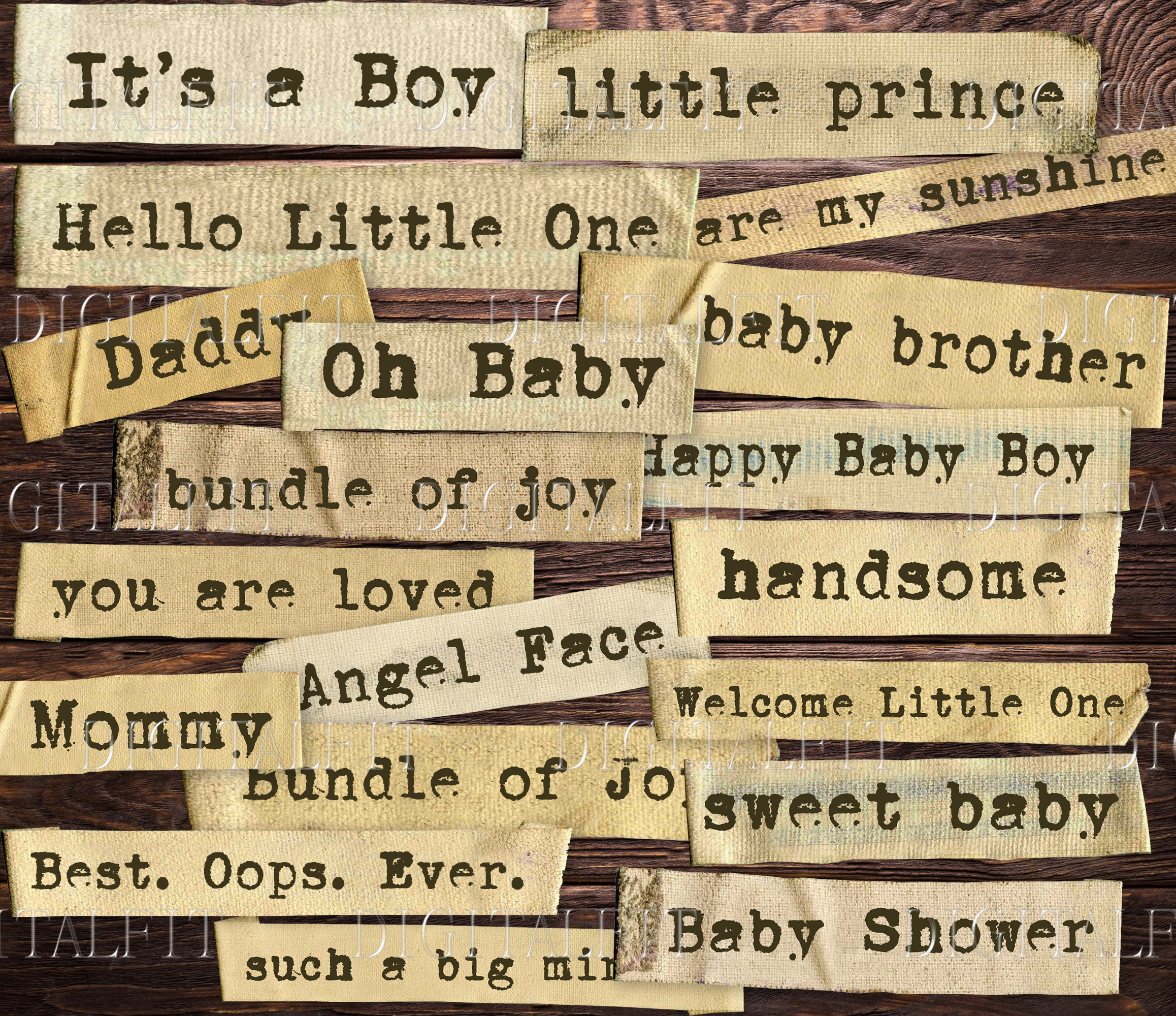 Baby Boy Journal Words Digital Printable Words Baby Boy | Etsy