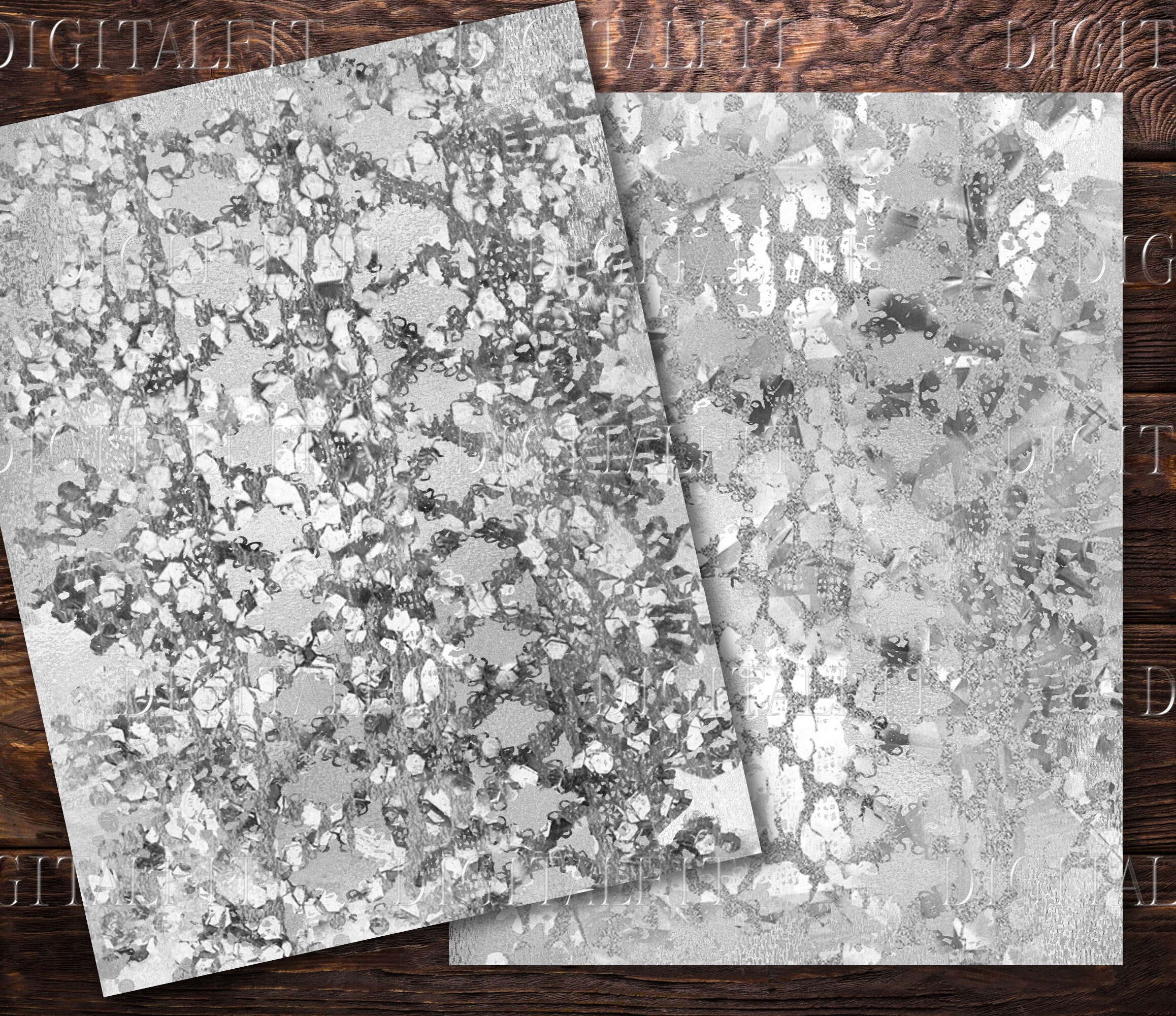 Silver Glitter Digital Paper Silver Pattern Commercial Use - Etsy