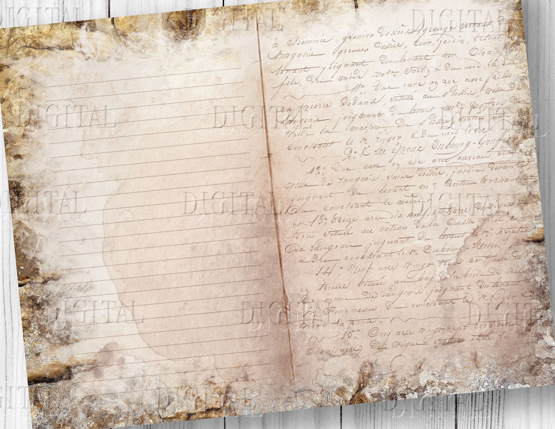 Basic Lined & Blank Journal Pages Digital Junk Journal - Etsy