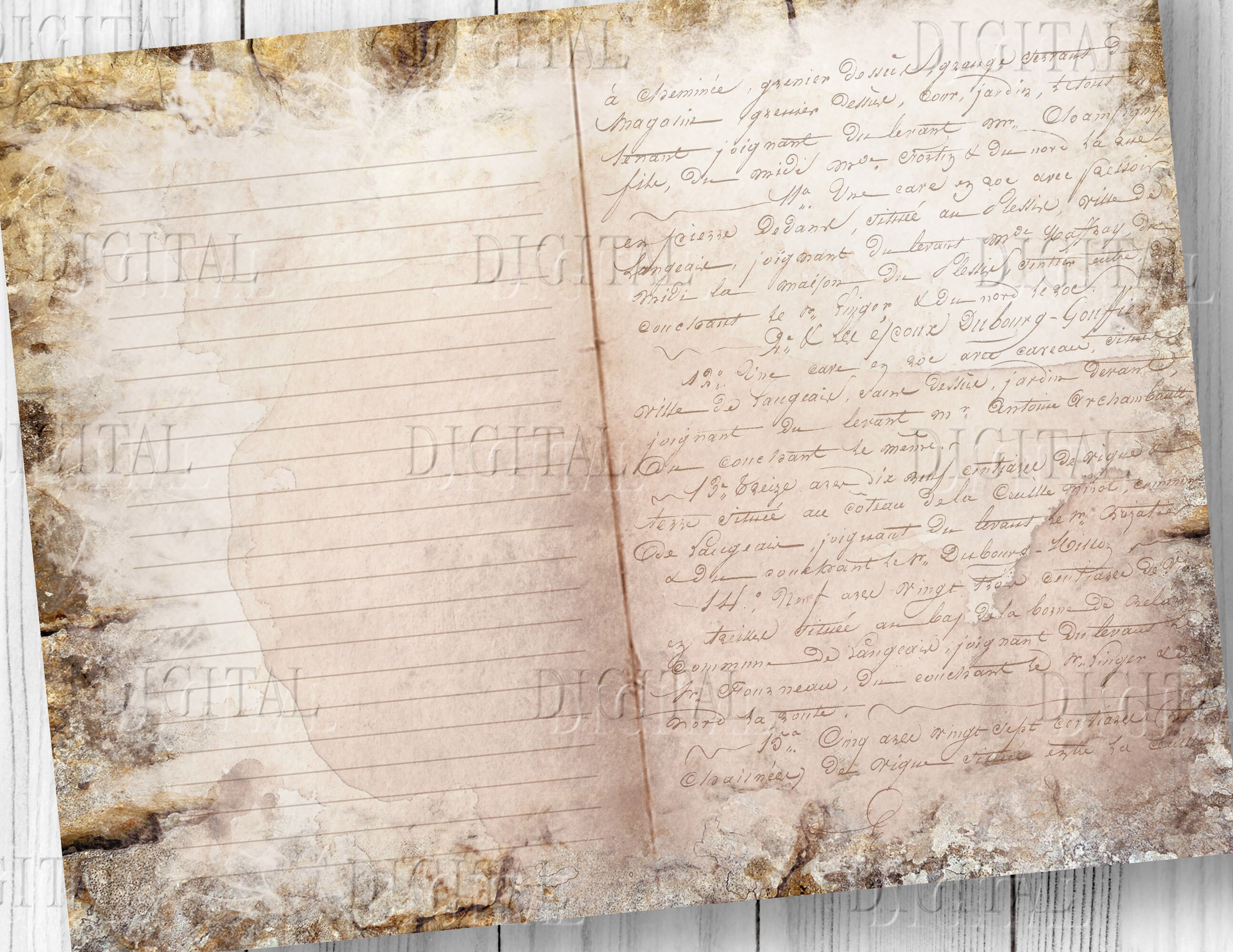 Basic Lined & Blank Journal Pages Digital Junk Journal - Etsy