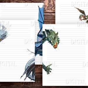 Dragon Junk Journal Kit, Printable Dragon Paper Pack, 19 Pages, Dragons ...