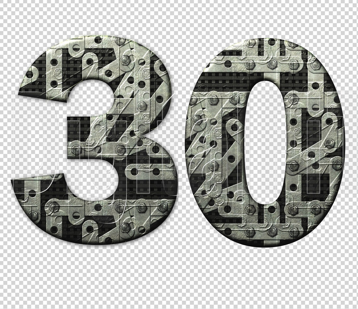 Steampunk Digital Numbers Steampunk Art PNG | Etsy