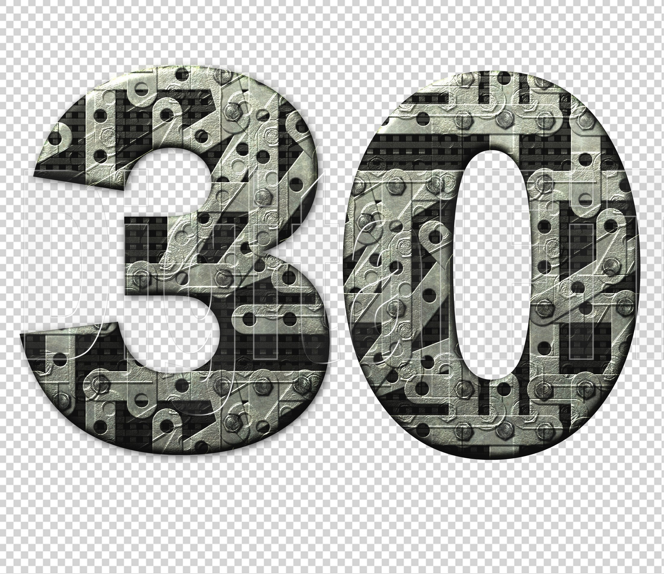 Steampunk Digital Numbers Steampunk Art PNG - Etsy