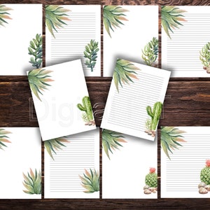 Cactus Printable Digital Paper, 10 Pages, Instant Download, Digital ...