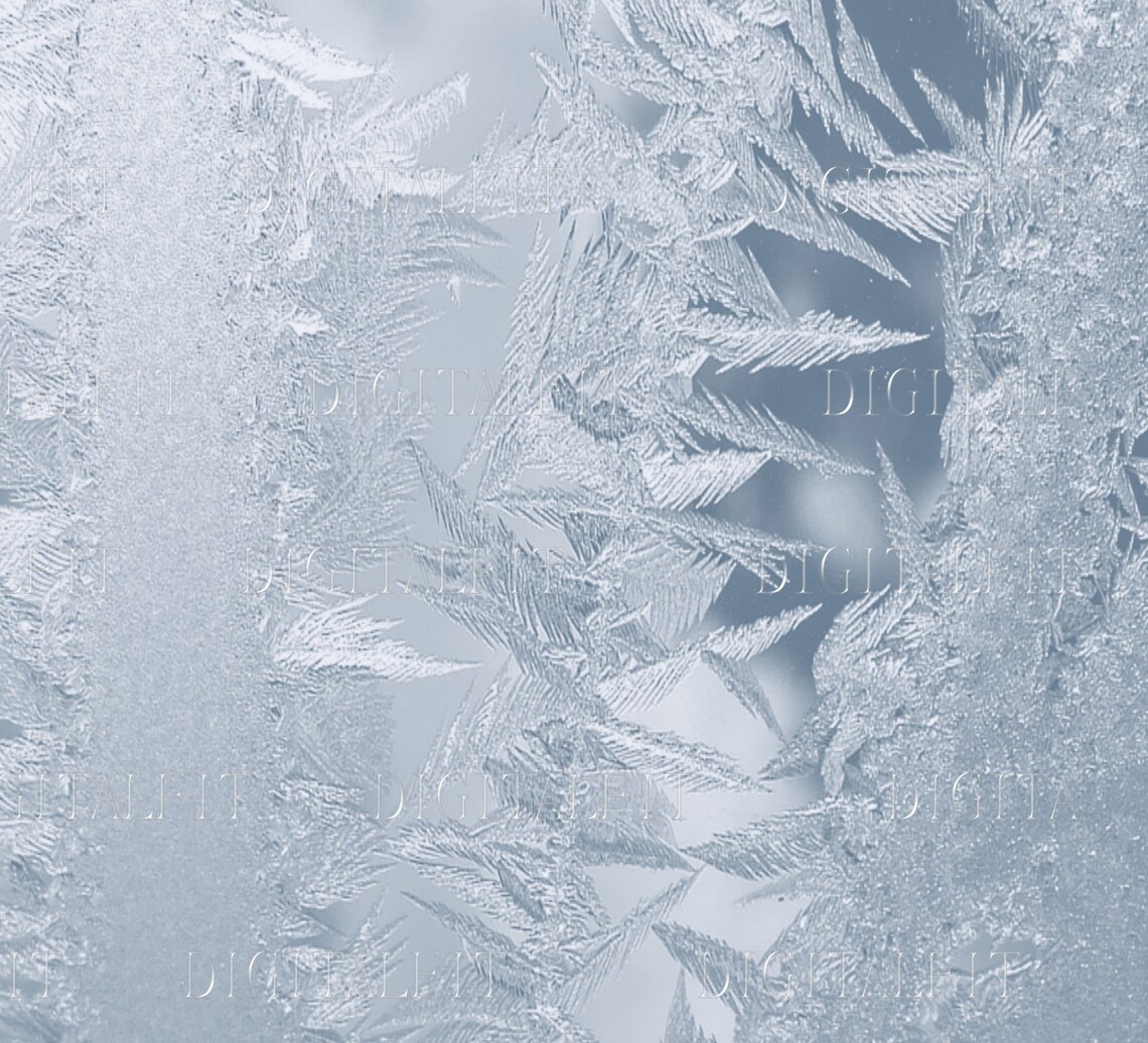 20 Frozen Winter Window Digital Frozen Glass Paper | Etsy