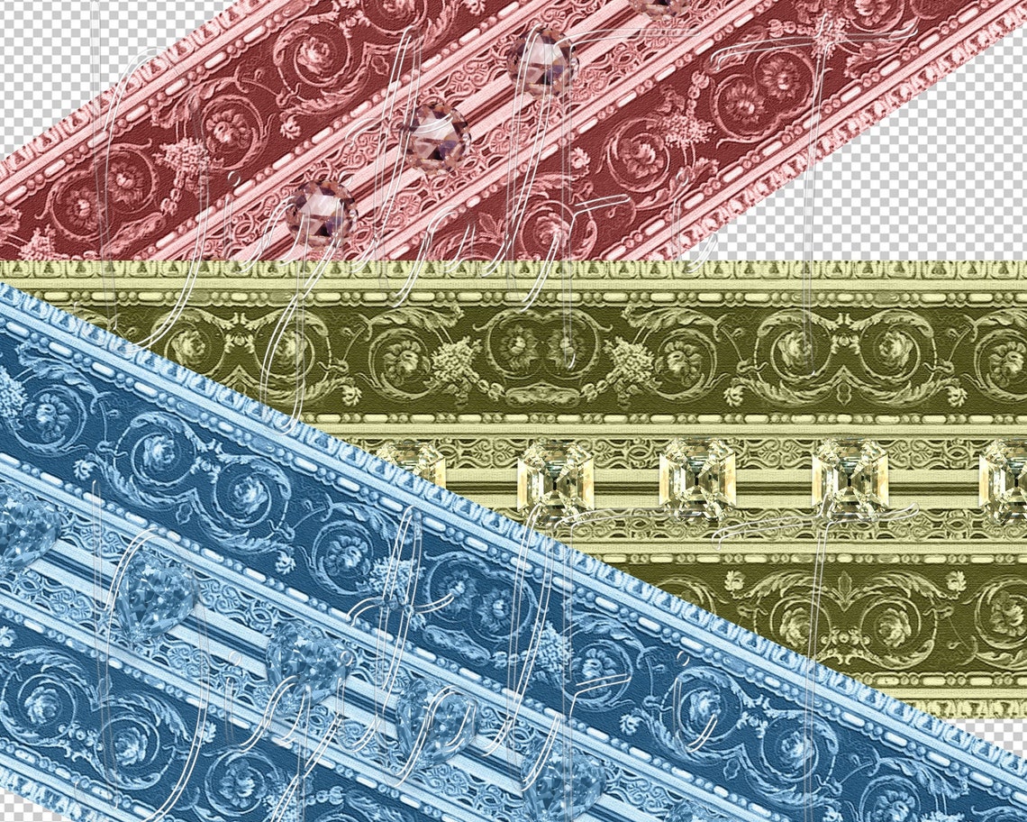 Digital Borders Clip Art digital Ribbon Clipart instant - Etsy