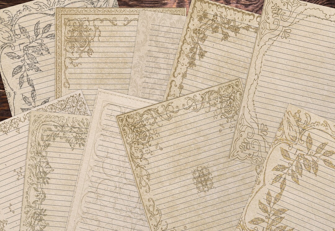 Grunge Lined Journal Paper: Printable Scrapbook Pages (digital Download ...