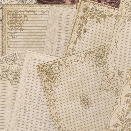 Grunge Printable Paper Lined Junk Journal Vintage - Etsy