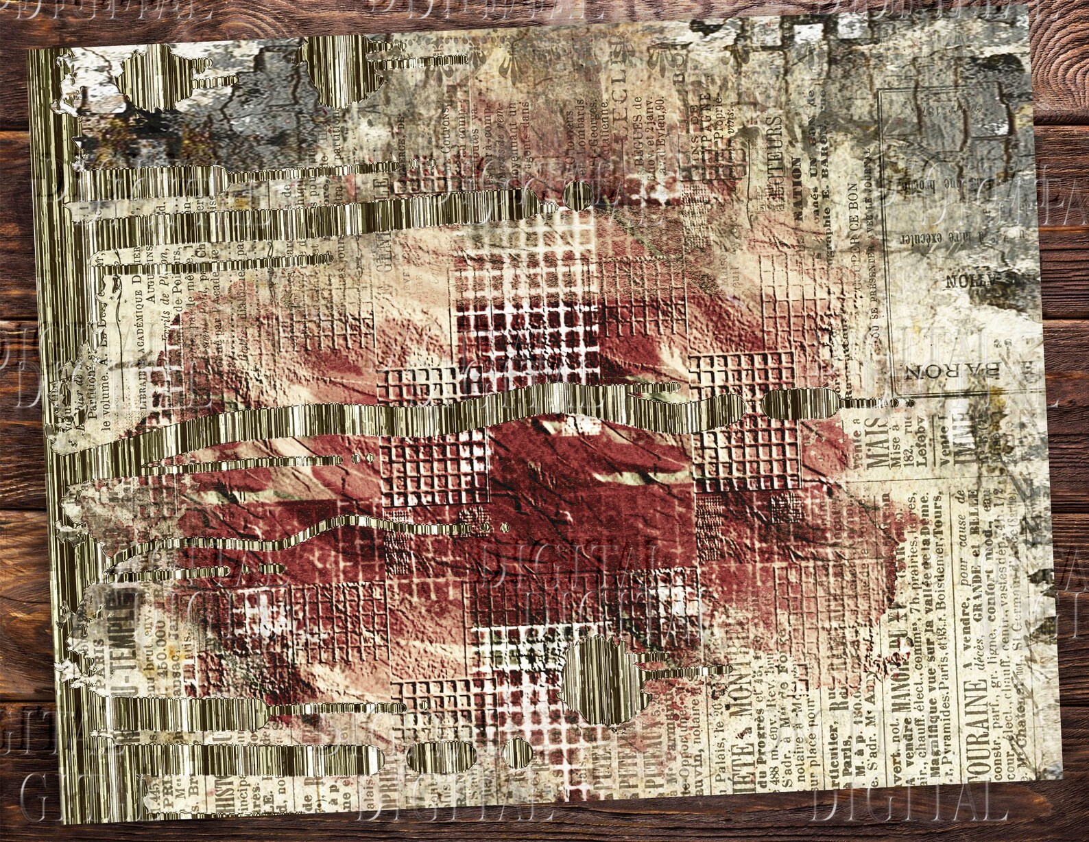 Distressed Printable Paper Pack, 10 Grunge Junk Journal Pages, PDF - Etsy