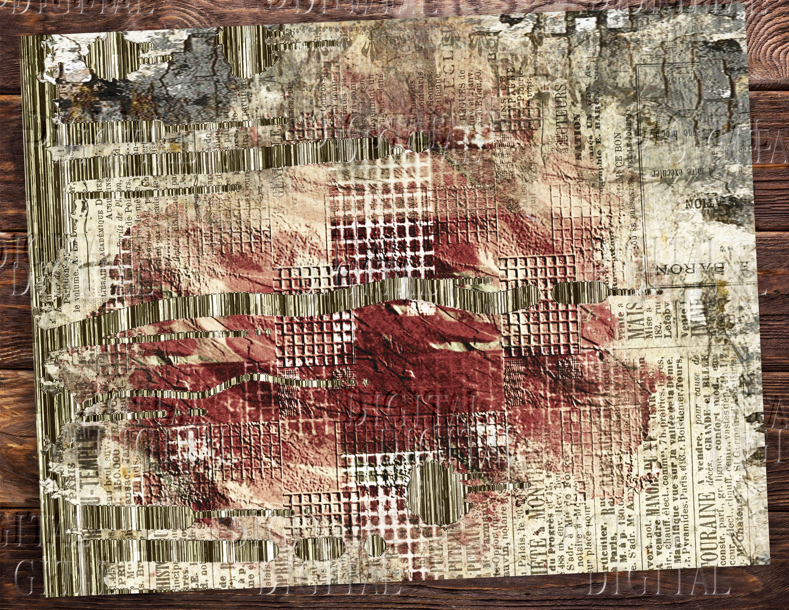 Distressed Printable Paper Pack, 10 Grunge Junk Journal Pages, PDF - Etsy