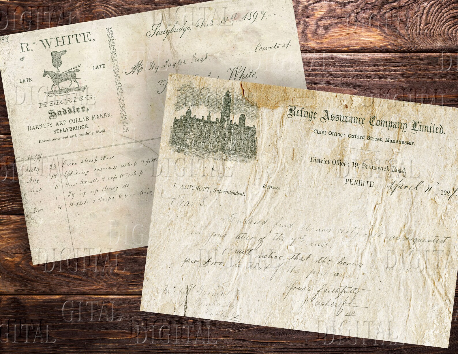 Antique Receipts & Ledgers Vintage Paper Journal Backgrounds - Etsy
