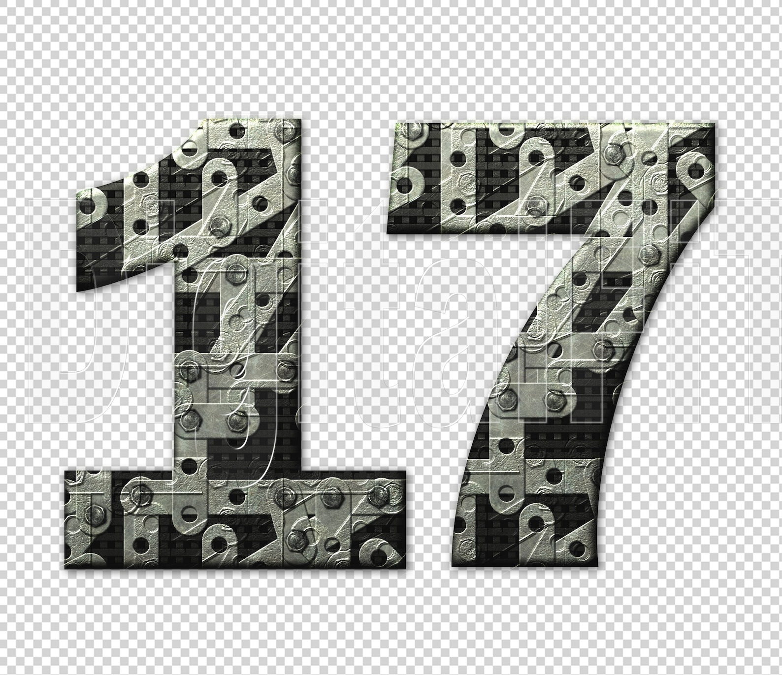 Steampunk Digital Numbers Steampunk Art PNG - Etsy