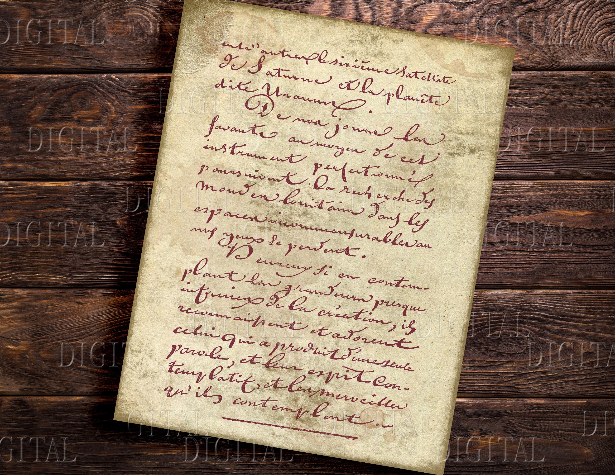 French Antiques Handwriting Printable Pages 4 Vintage Digital | Etsy