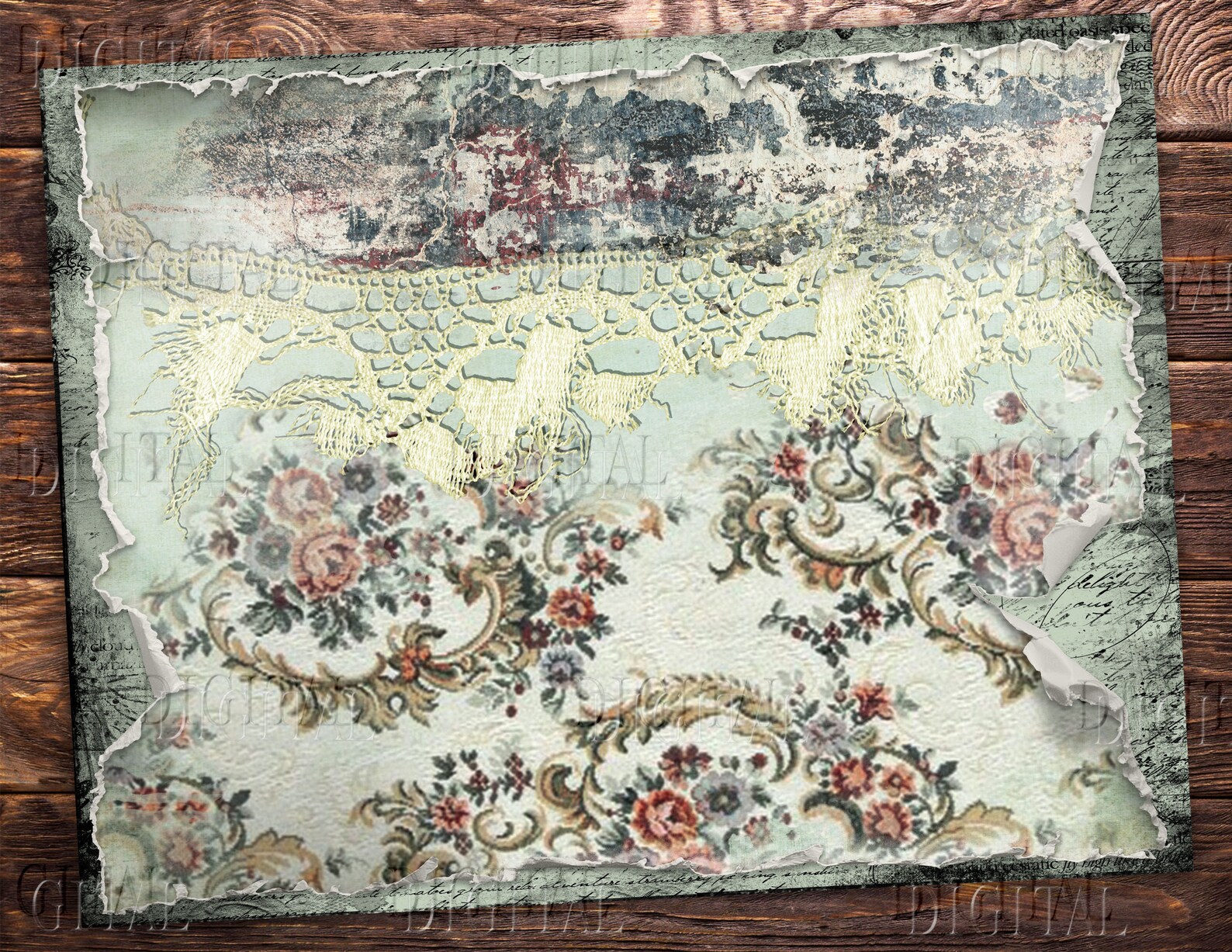 Scrap Printable Papers 8 Grunge Junk Journal Digital Pages - Etsy