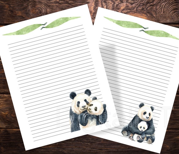 Panda Bear & Panda Baby Printable Digital Paper Chinese | Etsy