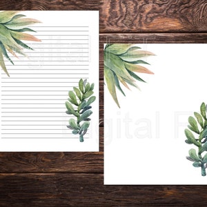 Cactus Printable Digital Paper, 10 Pages, Instant Download, Digital ...