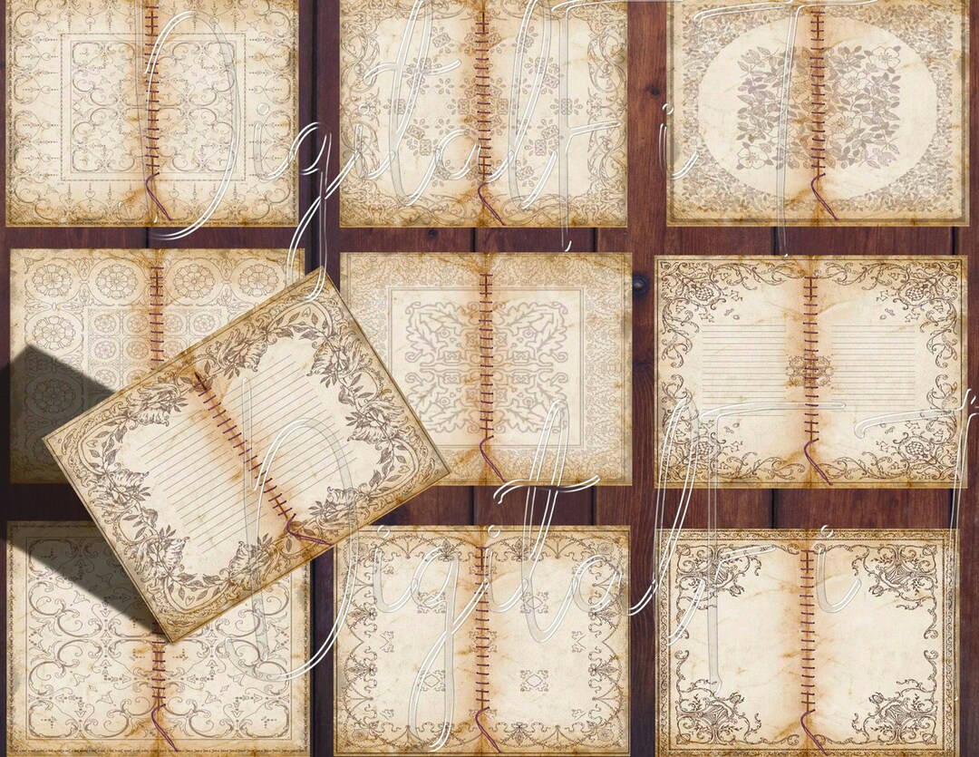 Vintage Beige Journal Paper: Printable Grunge Collage Sheets (PDF) - Etsy