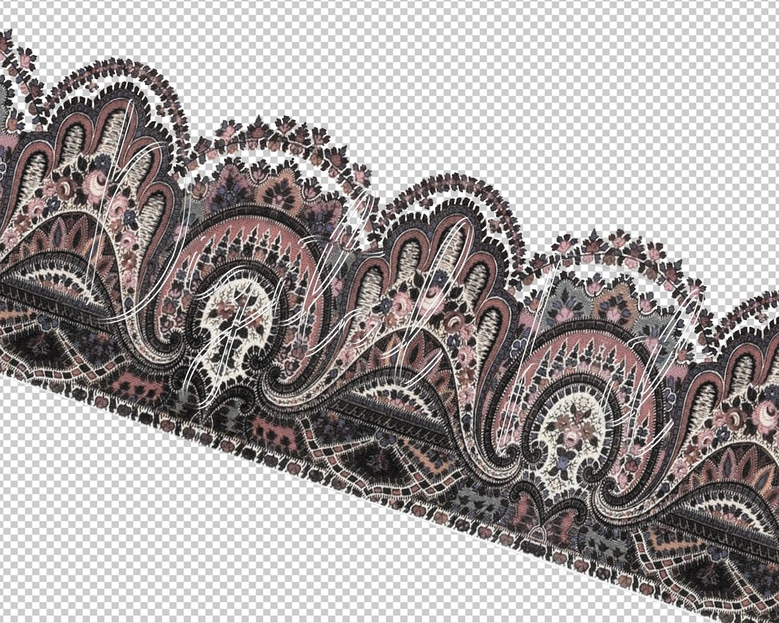 4 Vintage Digital Scrapbooking Ribbon Lace PNG Digital Files | Etsy