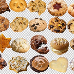 Cookies Clipart, Digital Cookie, Food Desserts Clipart, Instant ...