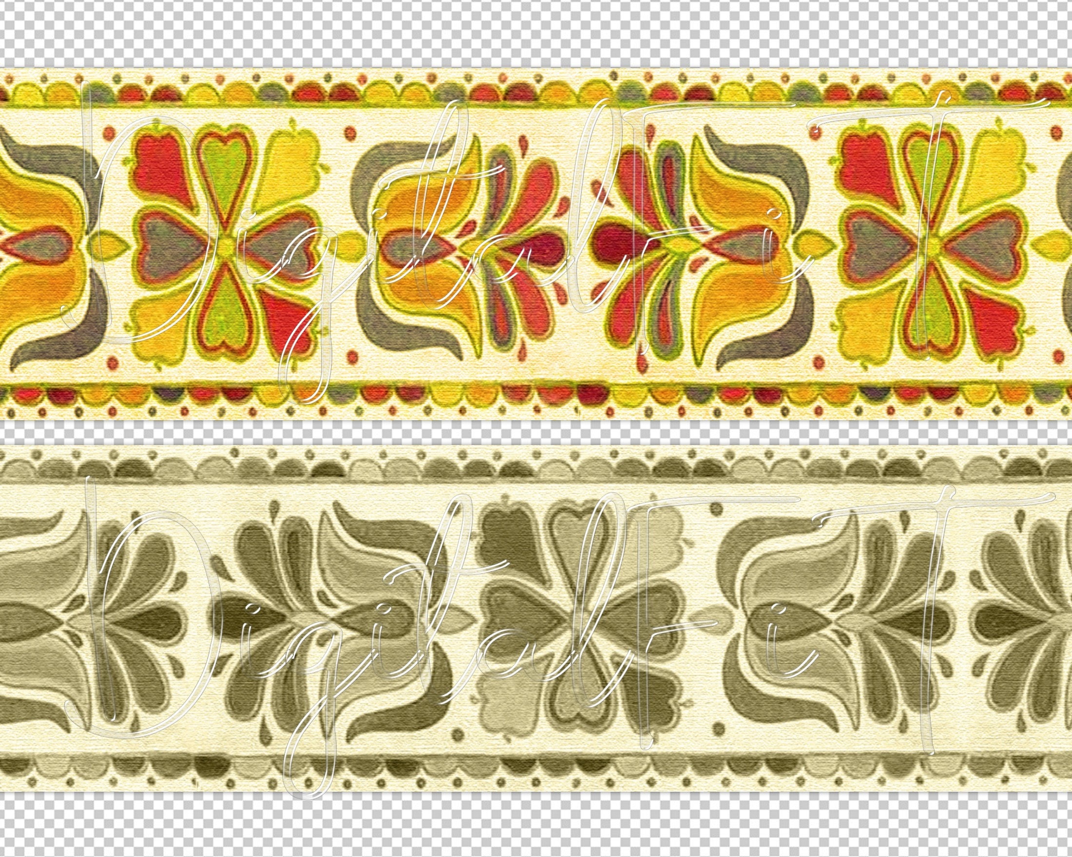 9 Vintage Digital Scrapbooking Ribbon Lace JPG Digital Files - Etsy