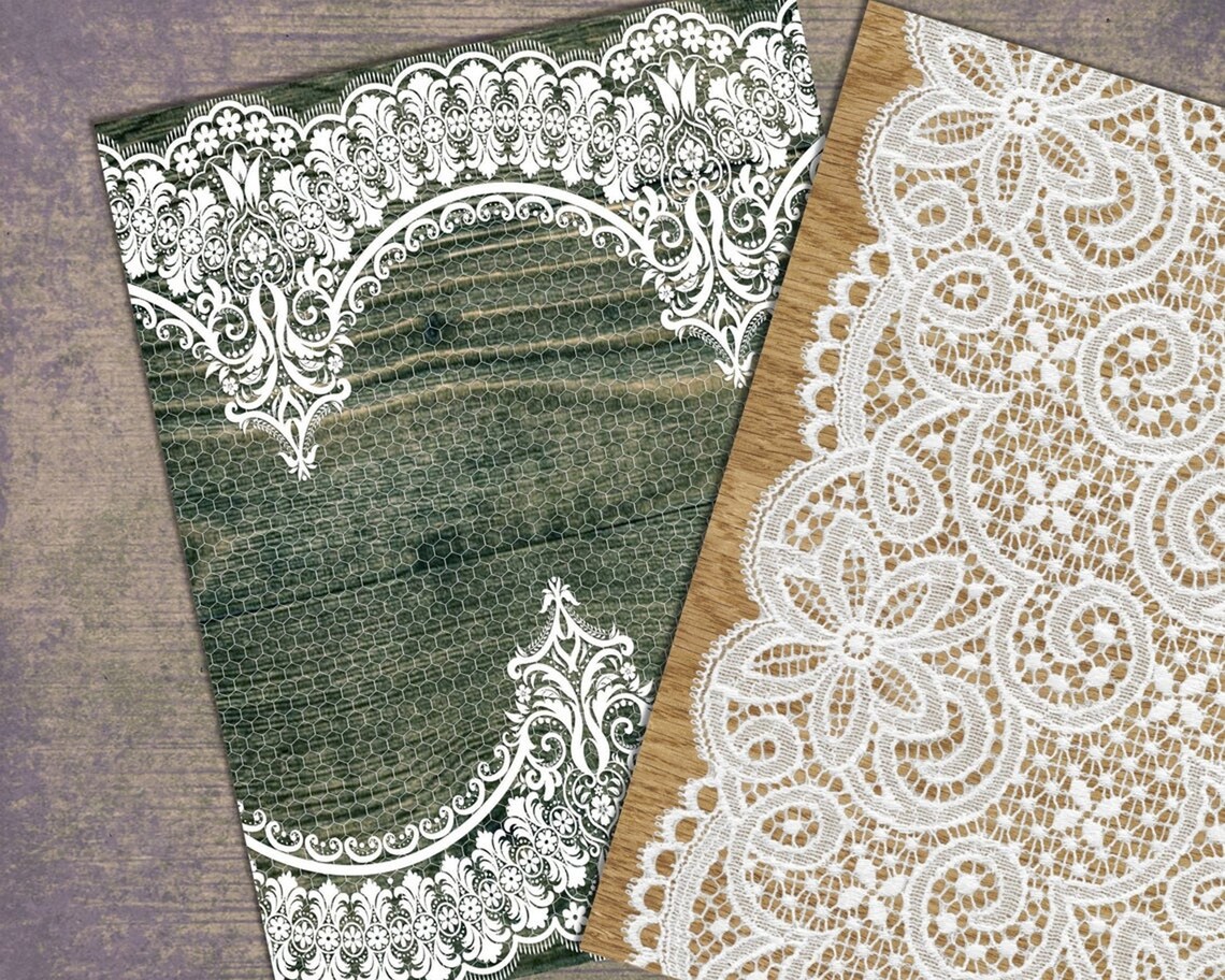 Junk Journal Digital Lace Pages Printable - Etsy