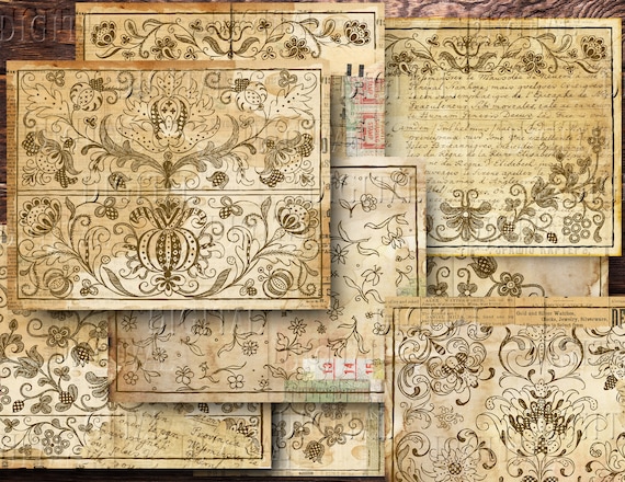 Old Paper Junk Journal Printable Vintage Scrapbooking Paper - Etsy