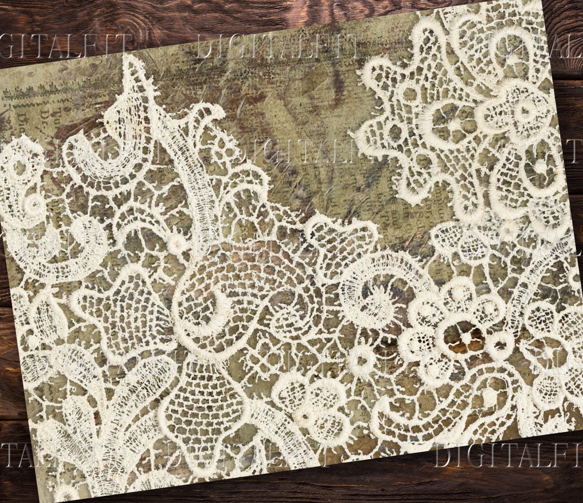 Lace & Old Book Covers Junk Journal Printable Pages 5 Vintage - Etsy ...