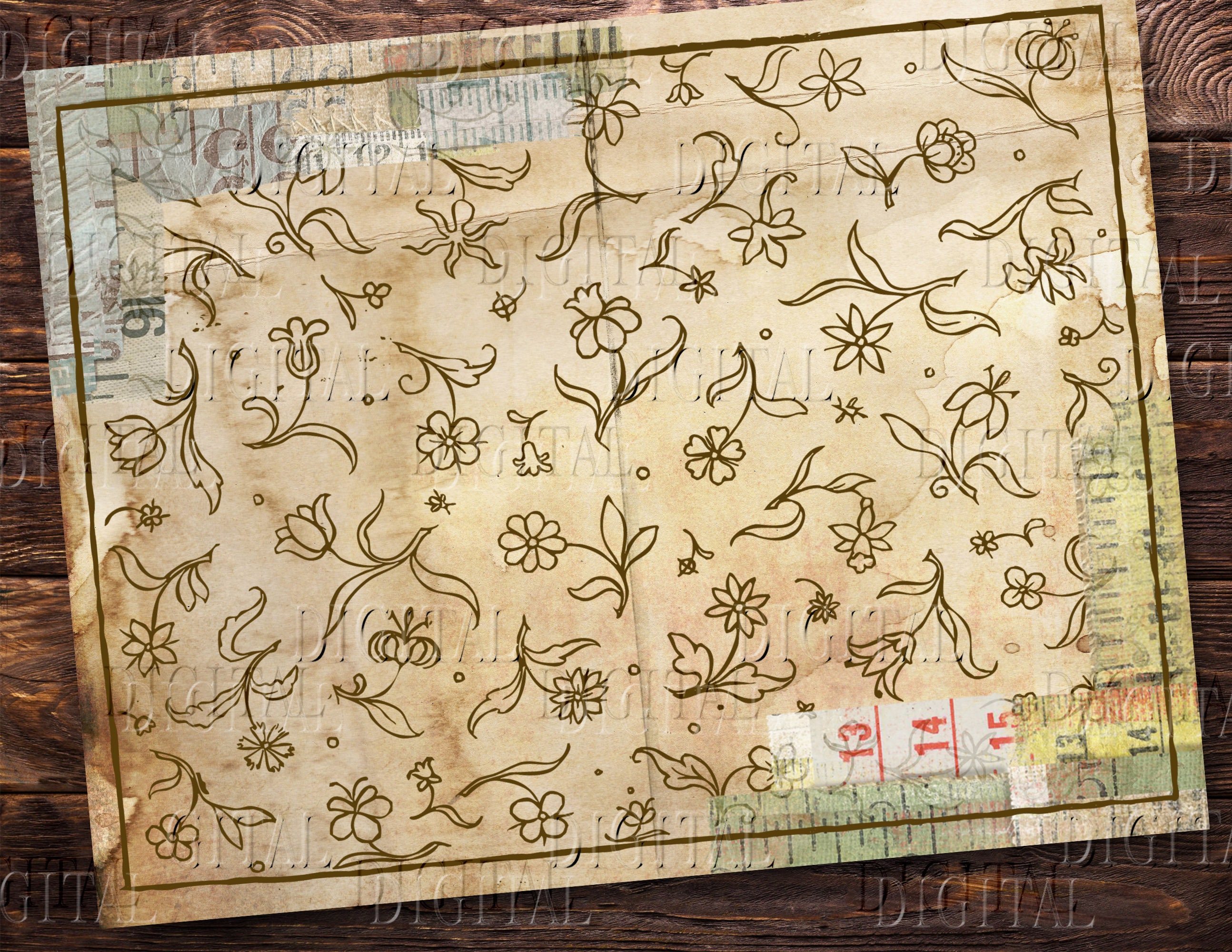 Old Paper Junk Journal Printable Vintage Scrapbooking Paper | Etsy ...