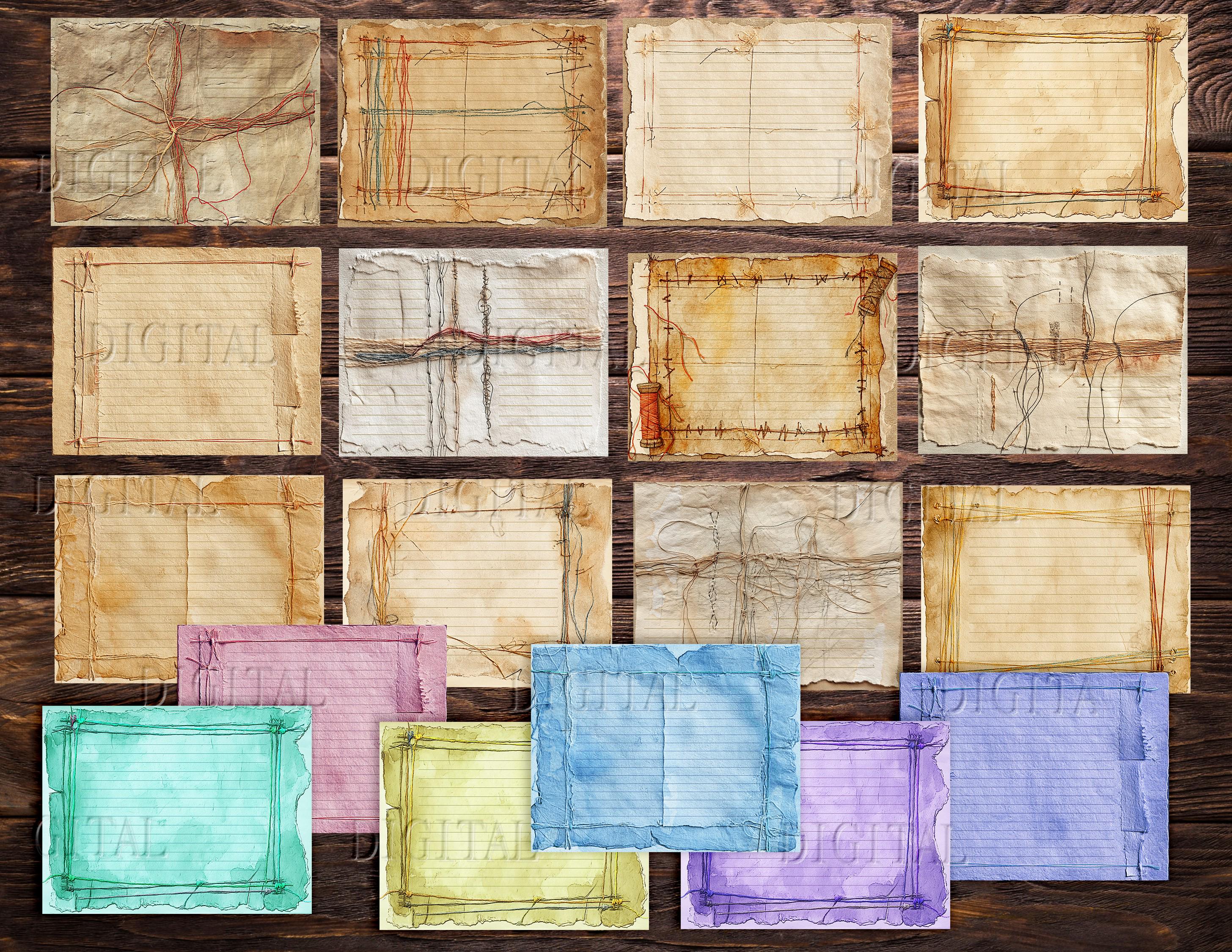 Sewing Themed Printable Paper Pack, Stitched Stationary (PDF) - Etsy