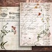 Field Flowers Printable Ledger Paper, 6 Junk Journal Pages & Ledger ...