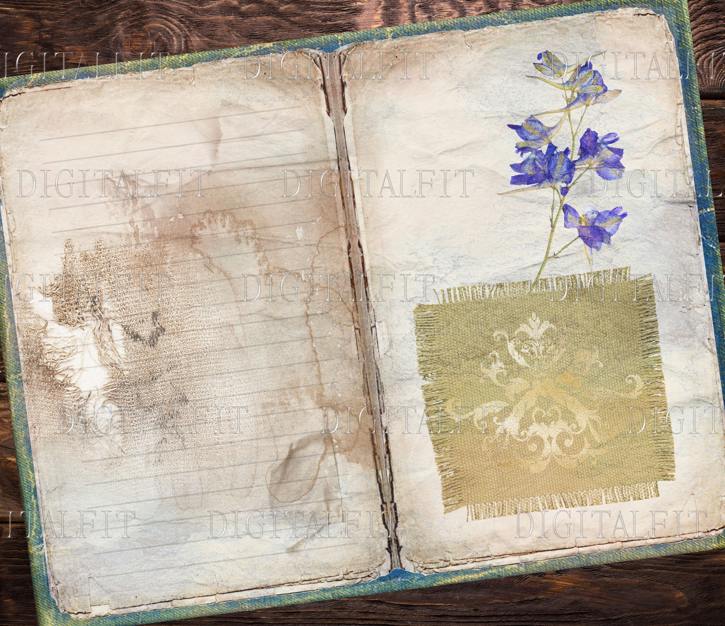 Vintage Dusty Paper Digital Junk Journal Pages 11 X 8.5 - Etsy