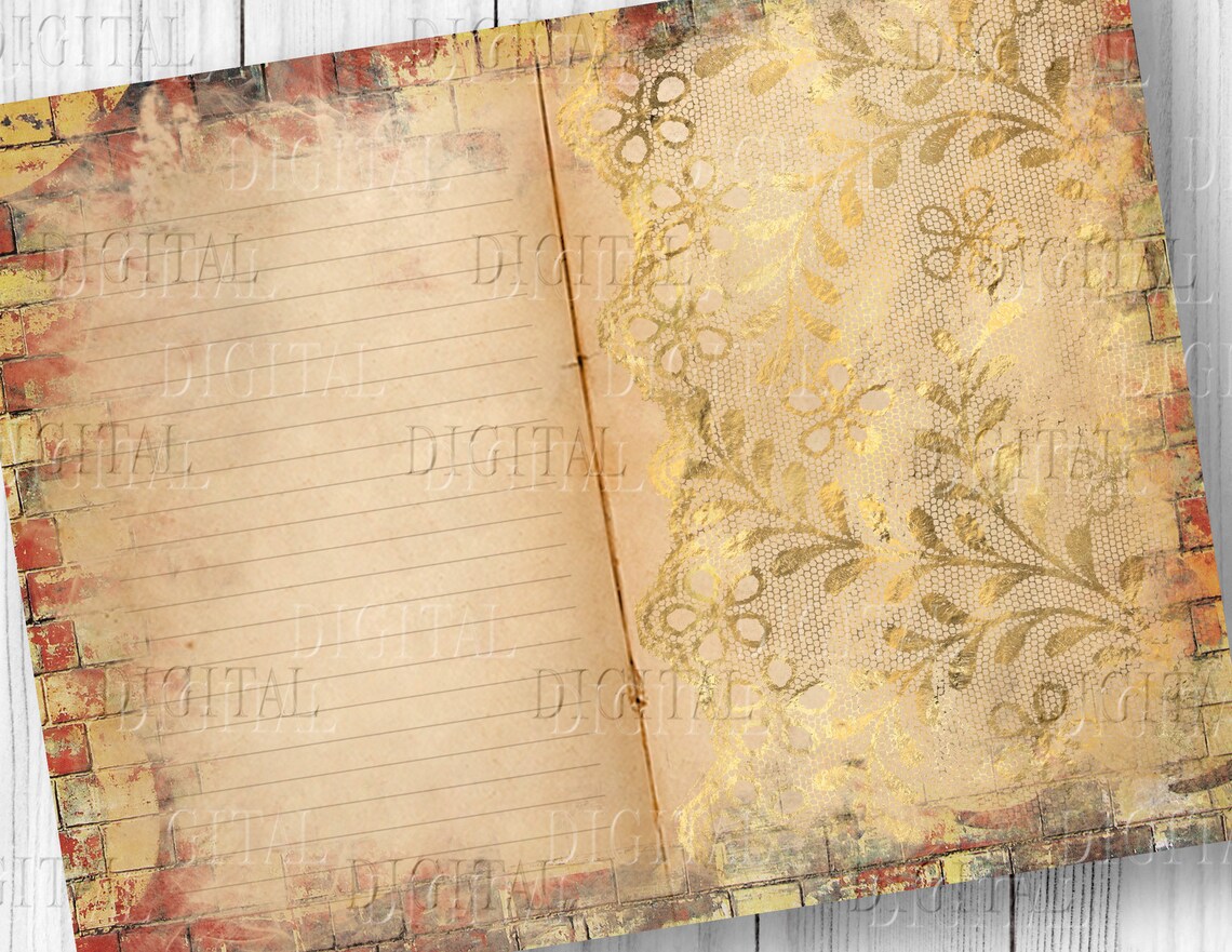 Basic Lined & Blank Journal Pages Digital Junk Journal - Etsy