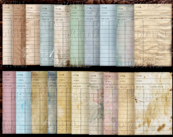 Library Check Out Card Bookmark Vintage-one RANDOM - Etsy