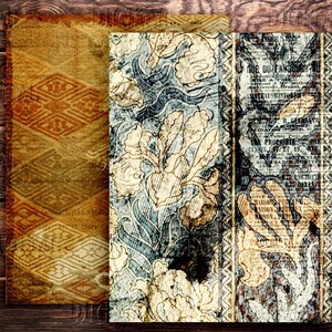 Vintage Digital Paper, 10 Scrapbook Collage Sheets, Digital Pages Pack ...