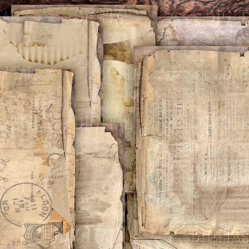Distressed Aged Paper 7 Antique Textures Pages Vintage - Etsy