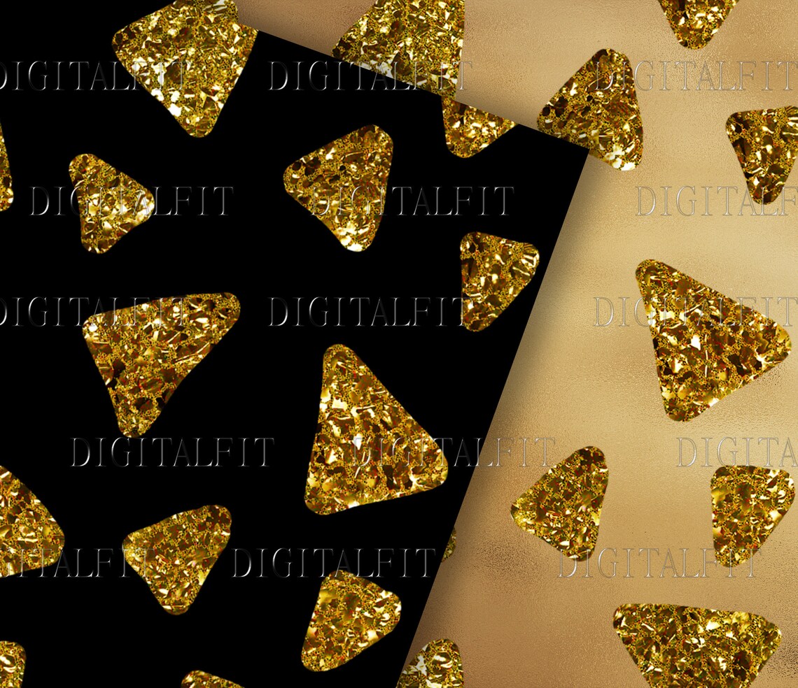 Black & Gold Glitter Digital Paper Printable Commercial Use | Etsy
