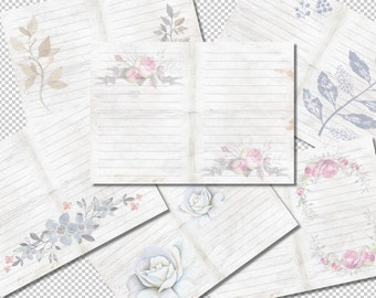 Grunge Printable Paper Lined Junk Journal Vintage | Etsy