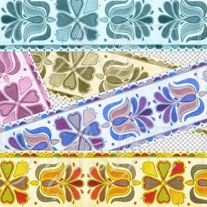 9 Vintage Digital Scrapbooking Ribbon Lace JPG Digital Files Junk ...