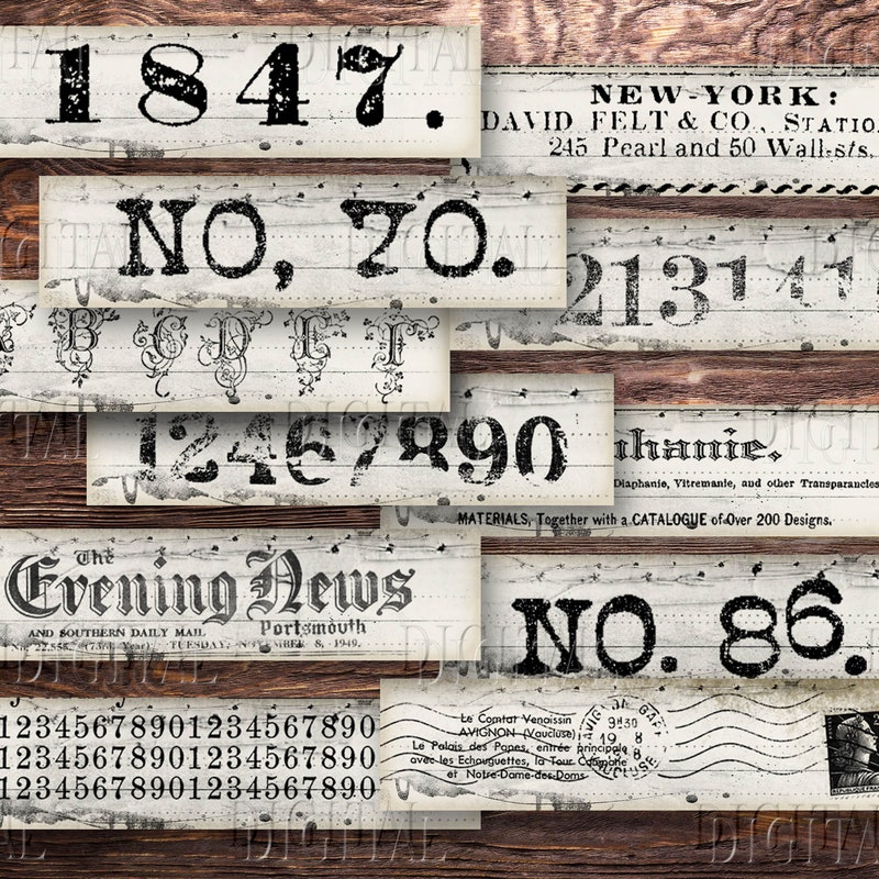 Number Stickers - Etsy