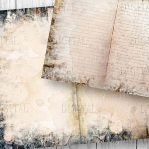 Basic Lined & Blank Journal Pages, Digital Junk Journal Printable Paper ...