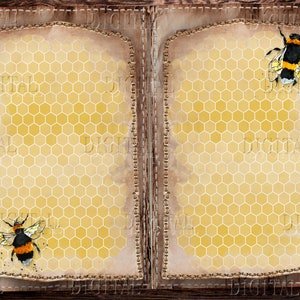 Honey Bees Junk Journal Printable Kit, 10 Bumble Bee Vintage Paper ...
