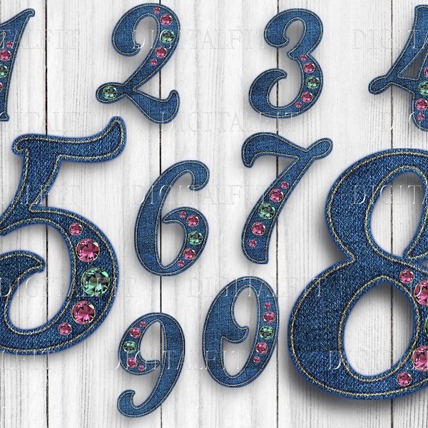 Jeans With Gems - Etsy