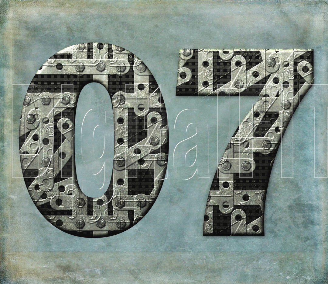 Steampunk Digital Numbers, Steampunk Art, PNG - Etsy