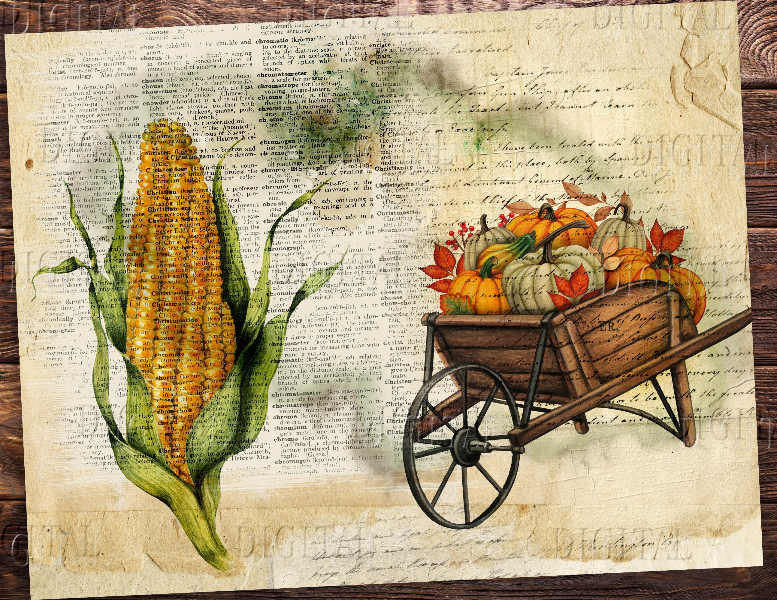 Fall Rustic Junk Journal Printables 12 Autumn Flowers Pages - Etsy