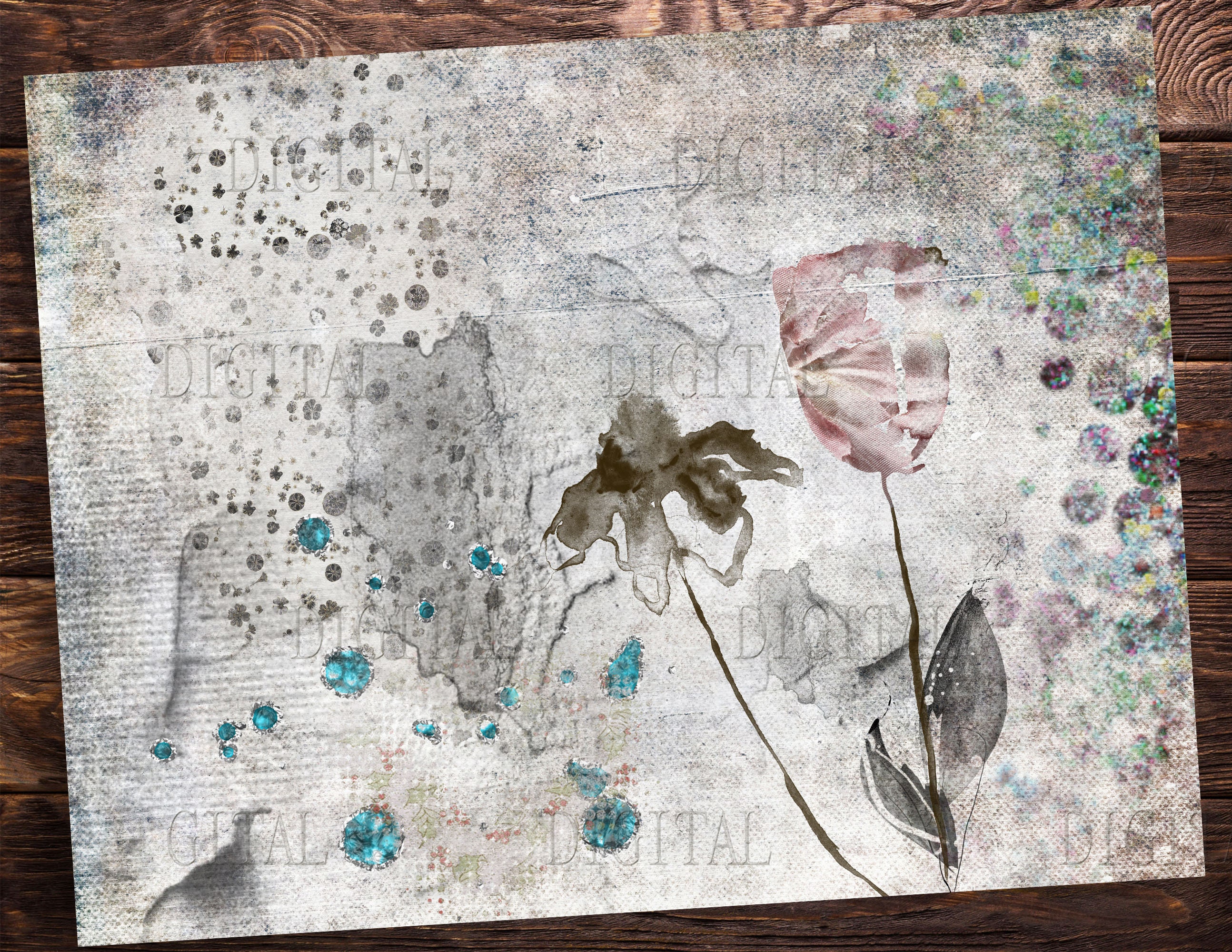 Junk Journal Backgrounds 12 Digital Collage Sheets for Junk - Etsy