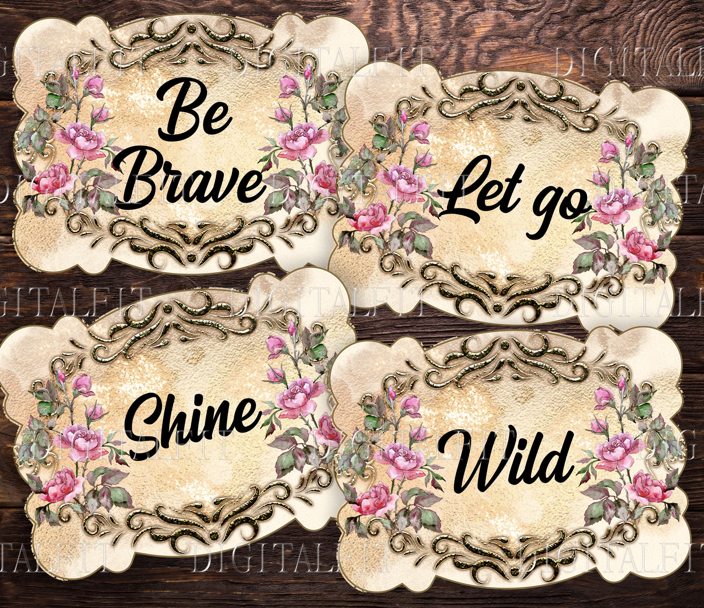 Inspirational Junk Journaling 68 Words & Phrases Junk | Etsy