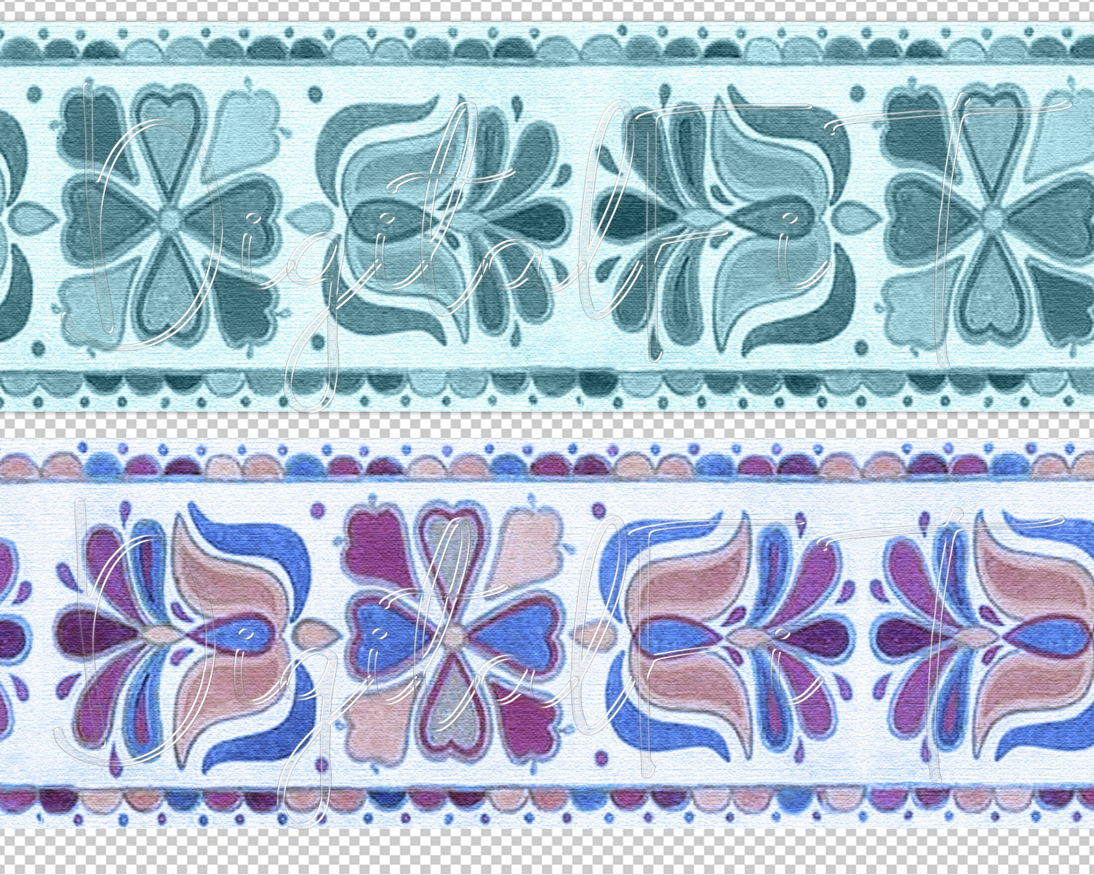 9 Vintage Digital Scrapbooking Ribbon Lace JPG Digital Files - Etsy