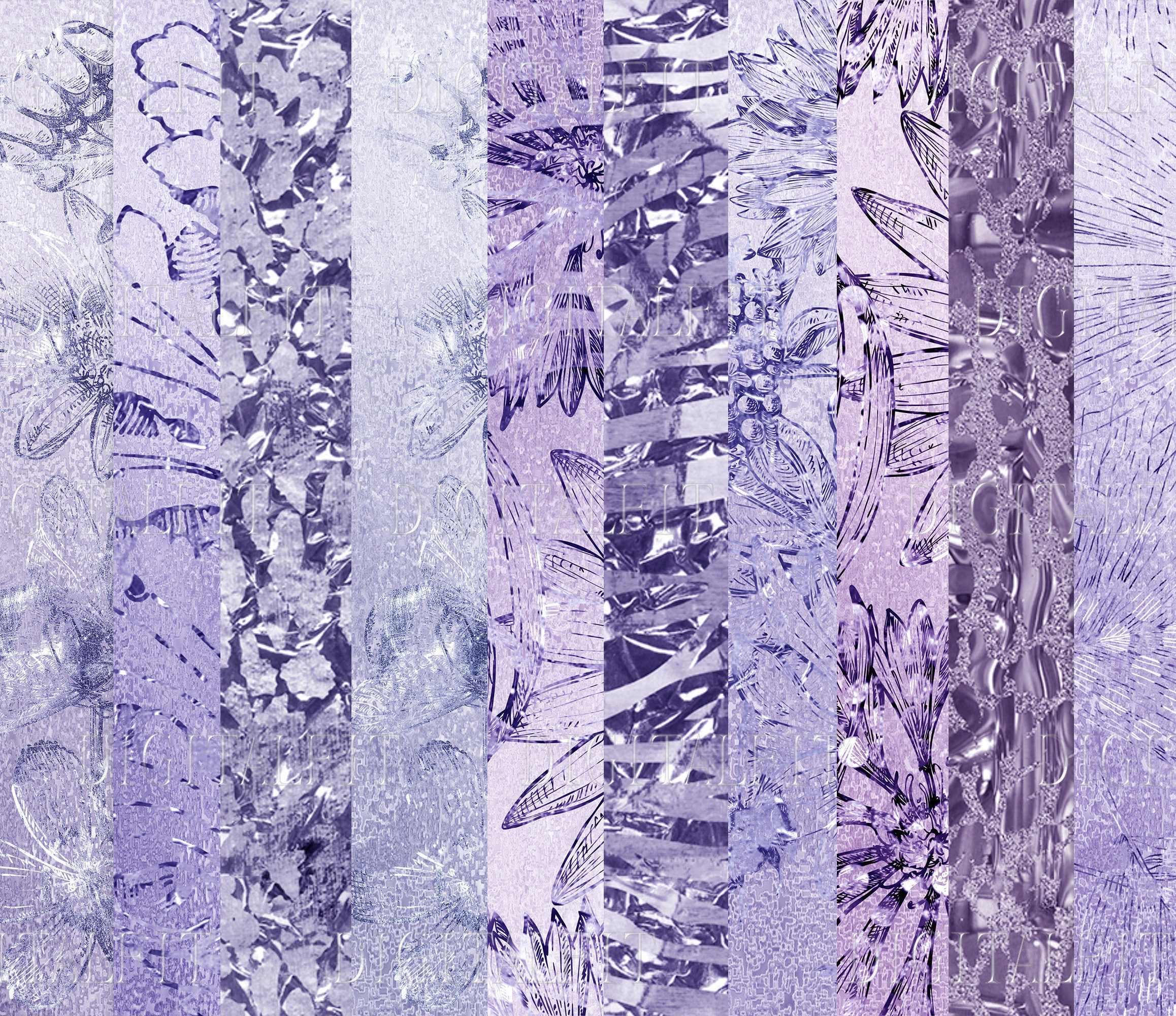 Luxury Purple Lavender Glitter Digital Paper Commercial Use - Etsy